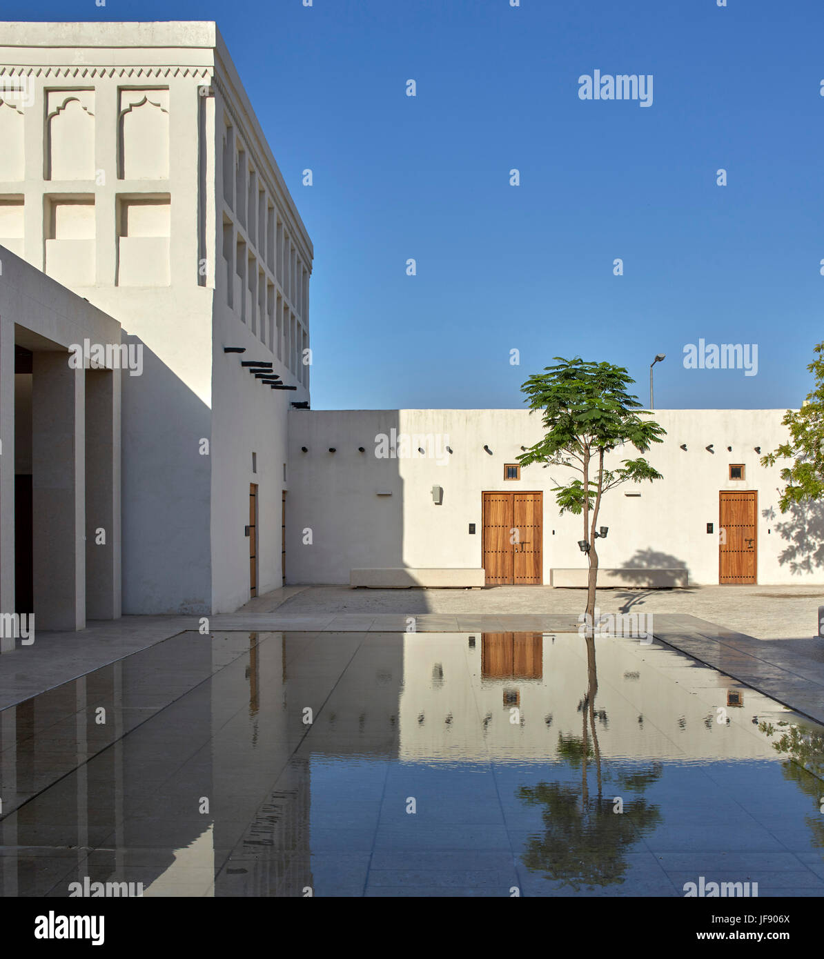 Views around courtyard over water feature. Mohammed Bin Jassim House ...