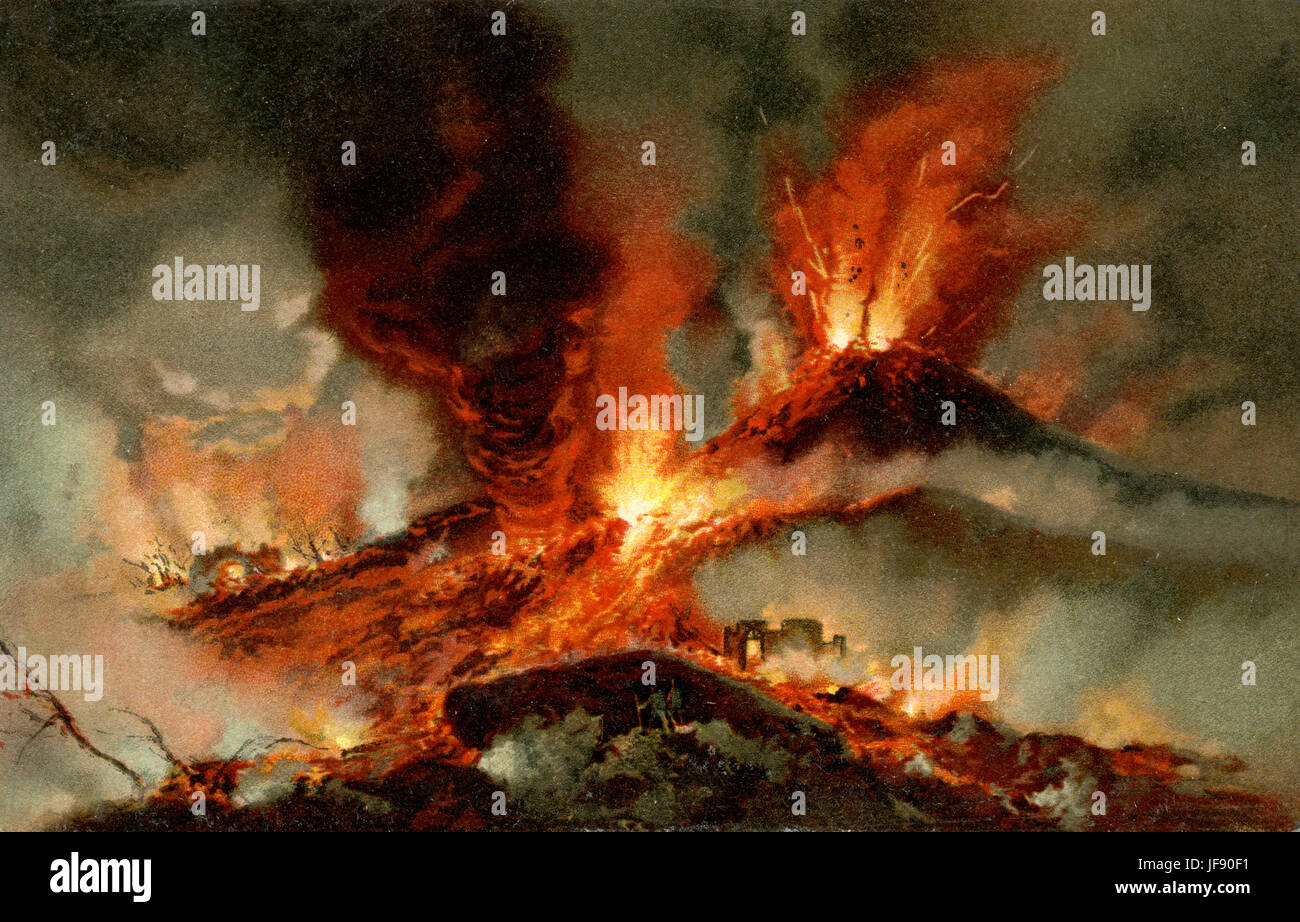 Mount Vesuvius erupting, volcano in Italy near Pompeii Stock Photo - Alamy