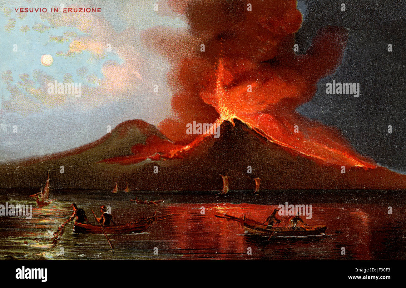 Vesuvius pompeii illustration hi-res stock photography and images - Alamy