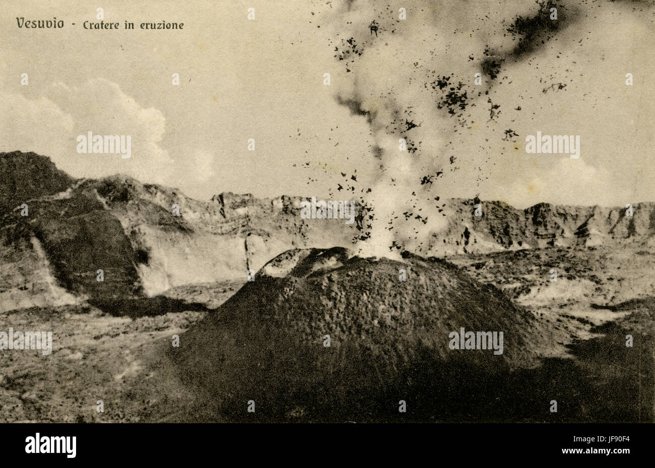 Mount Vesuvius erupting, volcano in Italy near Pompeii Stock Photo - Alamy