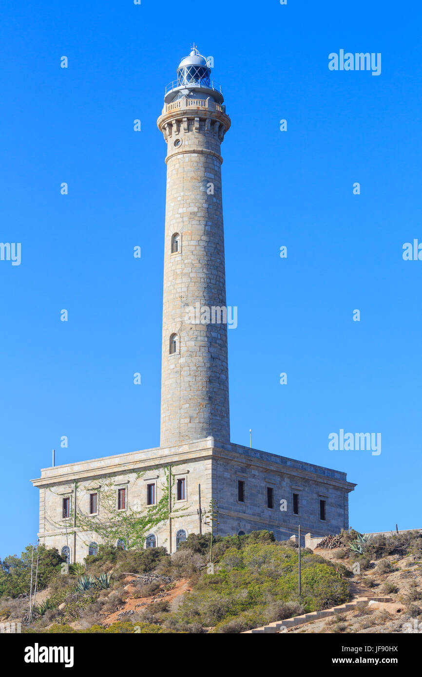 Cabo de Palos lighthouse (Spain Stock Photo - Alamy