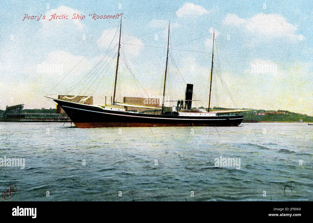 The Roosevelt, Arctic expedition ship of Commander Robert Peary, used ...