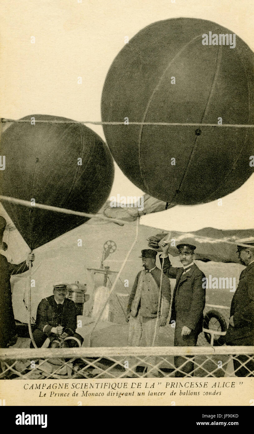 Albert Grimaldi, Prince Albert I of Monaco on the Princess Alice, his ...