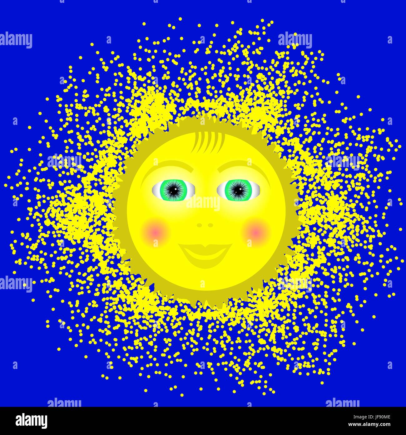 Drawing smiling sun symbol on Stock Vector Images - Alamy