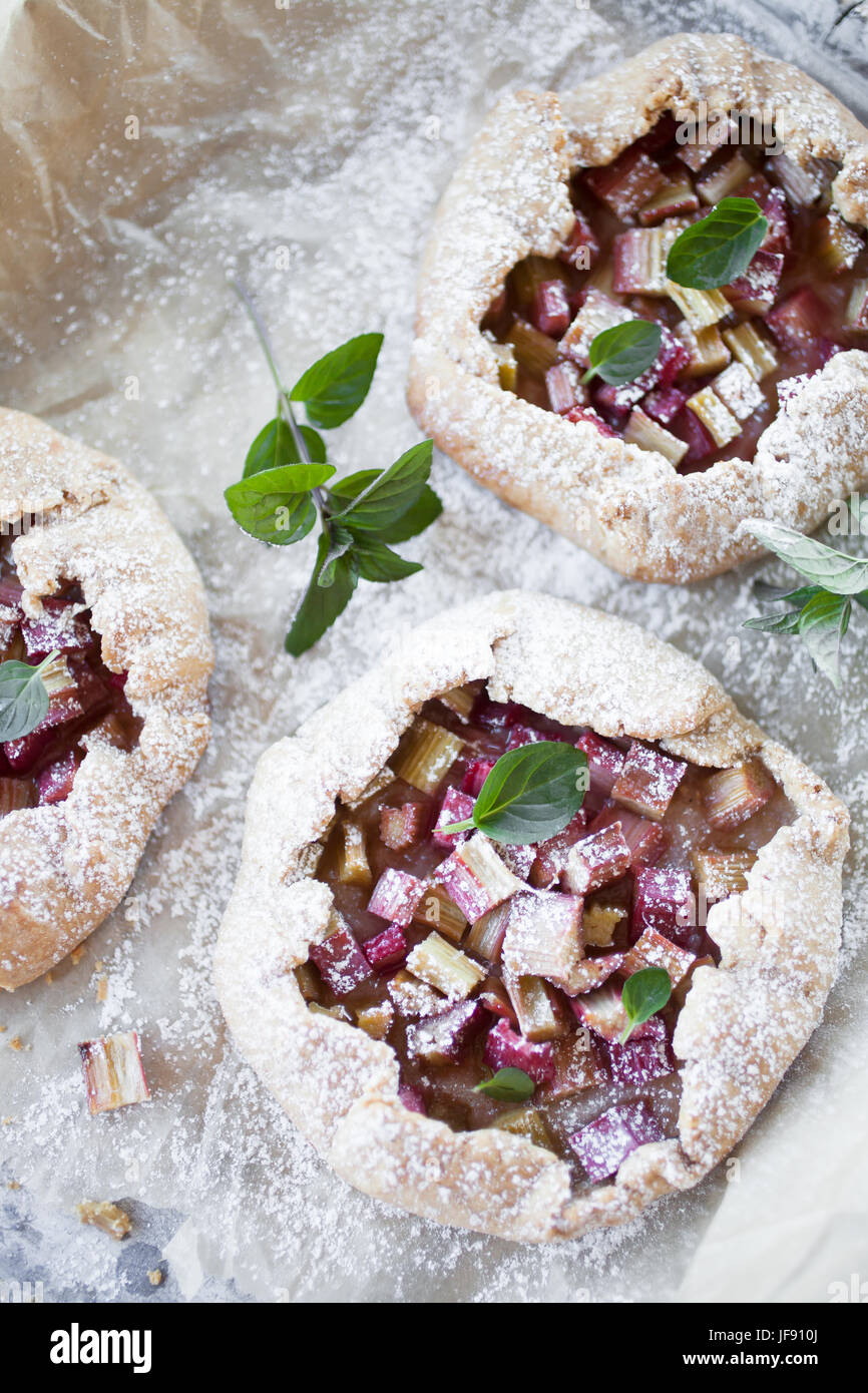 French galette made with rhubarb Stock Photo - Alamy
