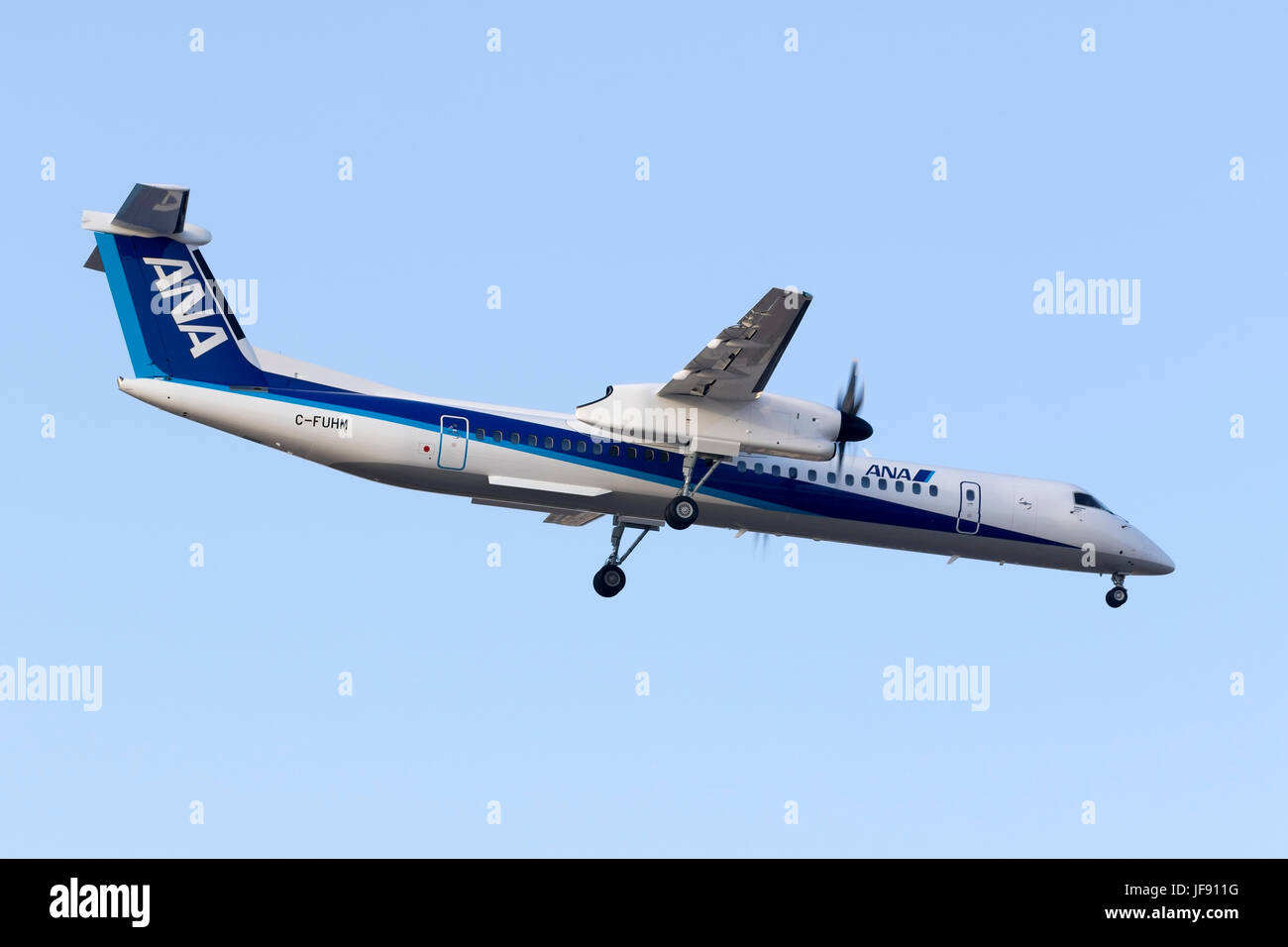 ANA Bombardier DHC-8-402 Q400 [C-FHUM] making a technical stop on its ...
