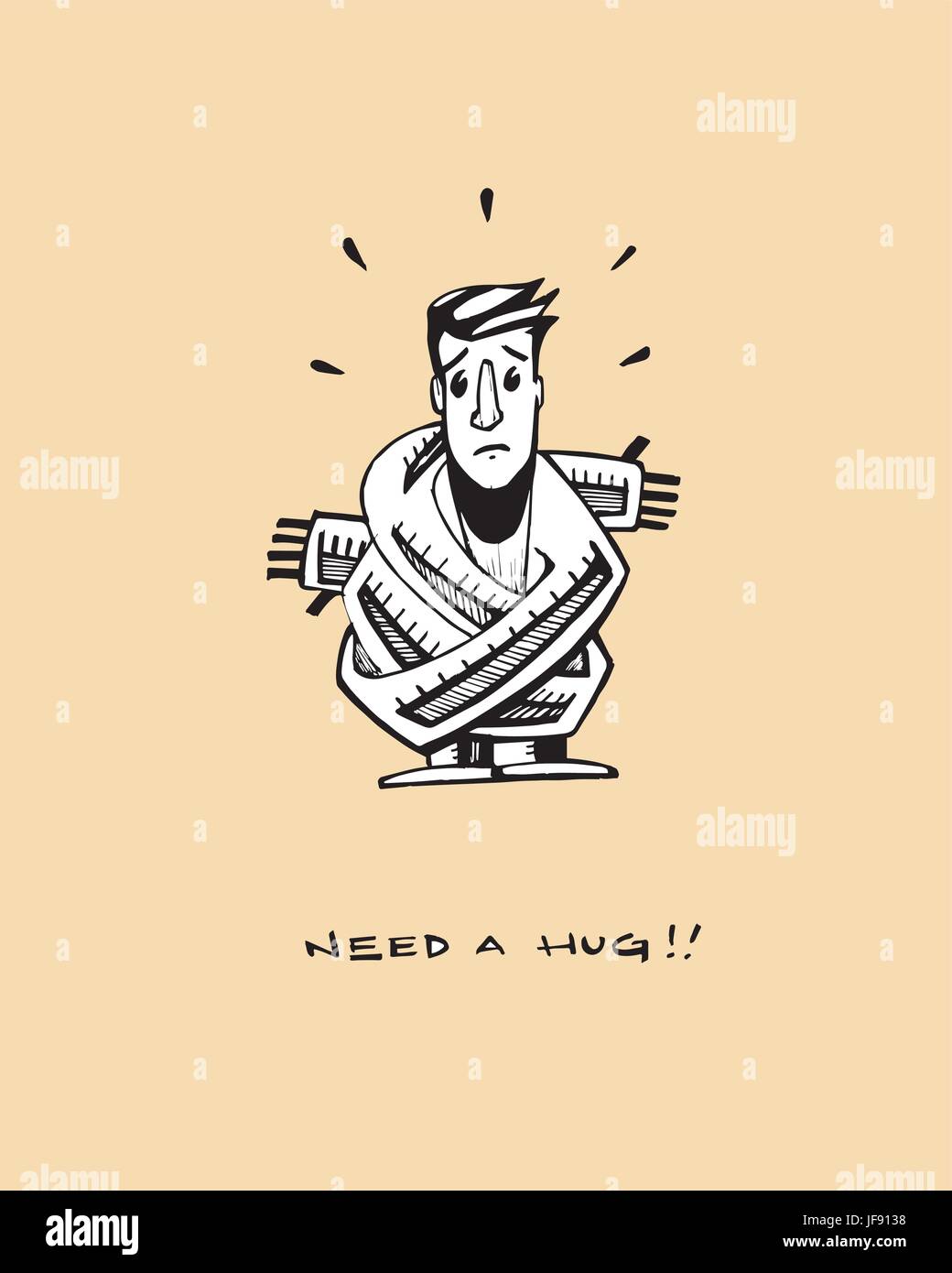 Need a hug Stock Vector Image & Art - Alamy