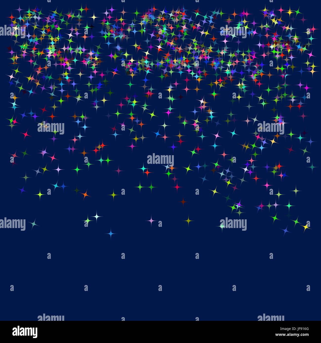 Falling Colorful Confetti Blue Background. Abstract Confetti Pattern ...