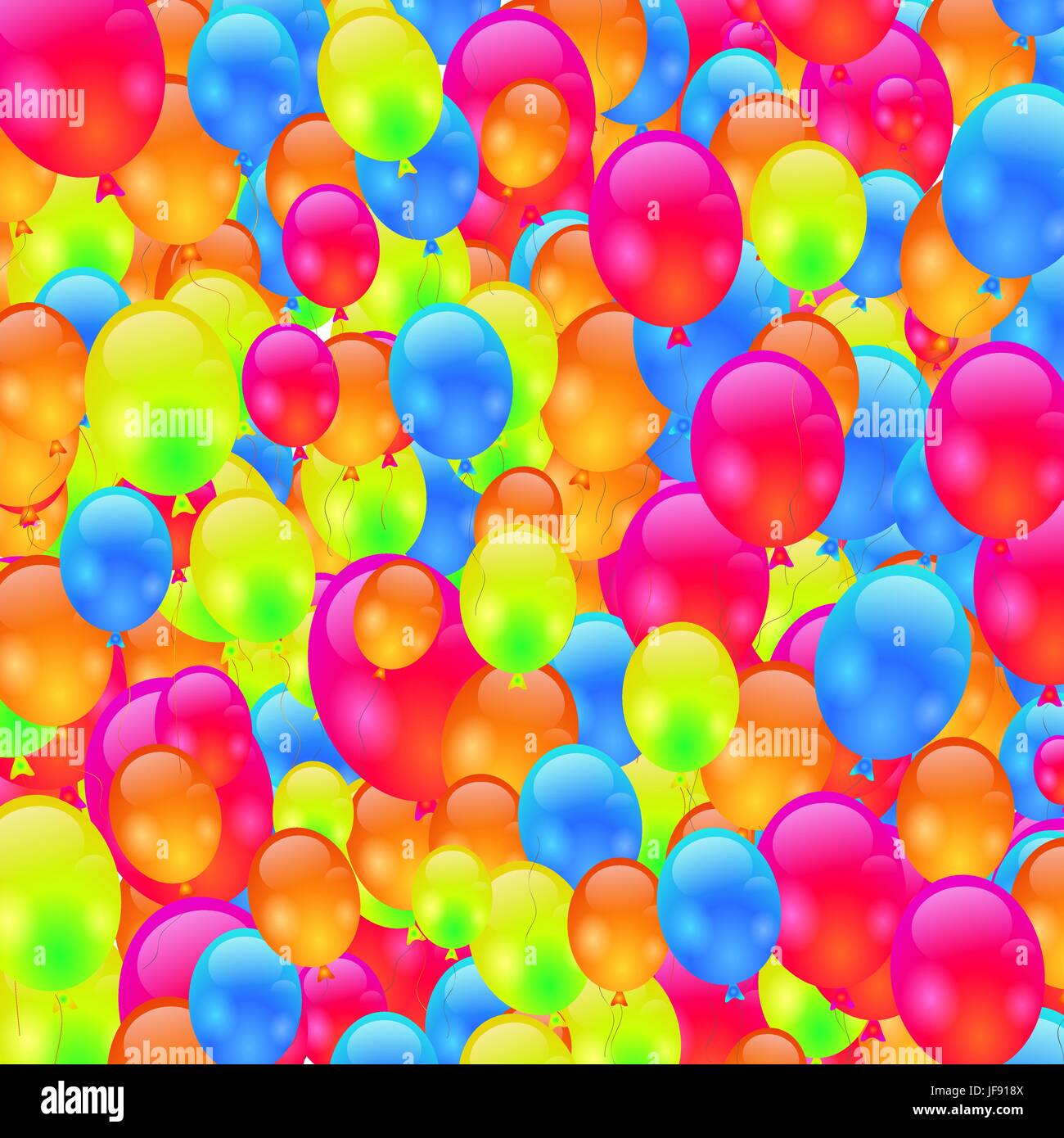 Set of Colorful Balloons. Colorful Balloons Pattern Stock Vector Image ...