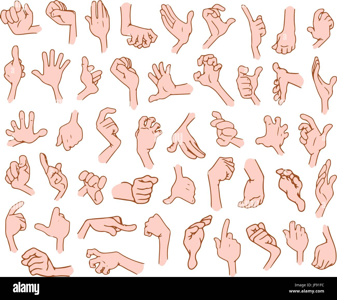 Cartoon Hands Pack 3 Stock Vector Image & Art - Alamy