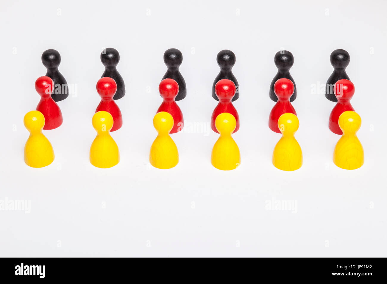 Figures in german flag colors Stock Photo - Alamy