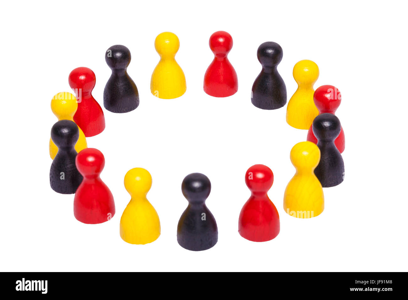 Circle of red paper figures hi-res stock photography and images - Alamy