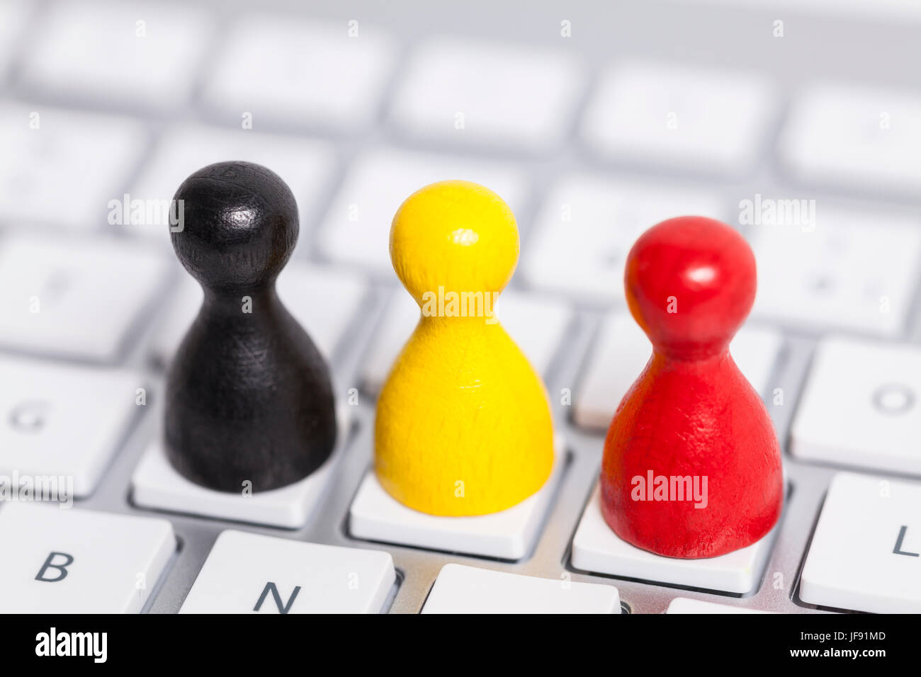 German flag figures on keyboard Stock Photo - Alamy
