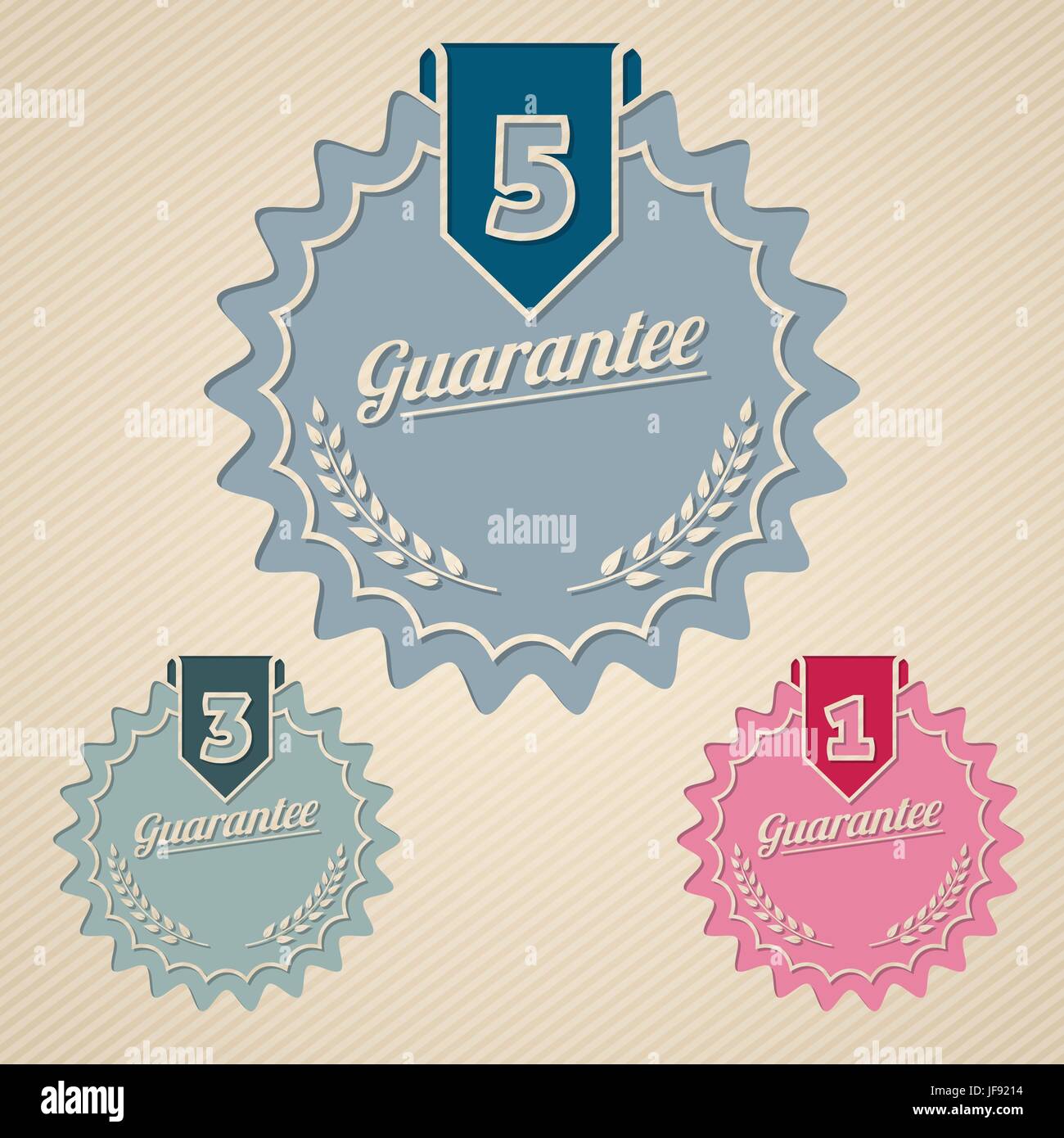 Guarantee icon set flat style Stock Vector Image & Art - Alamy