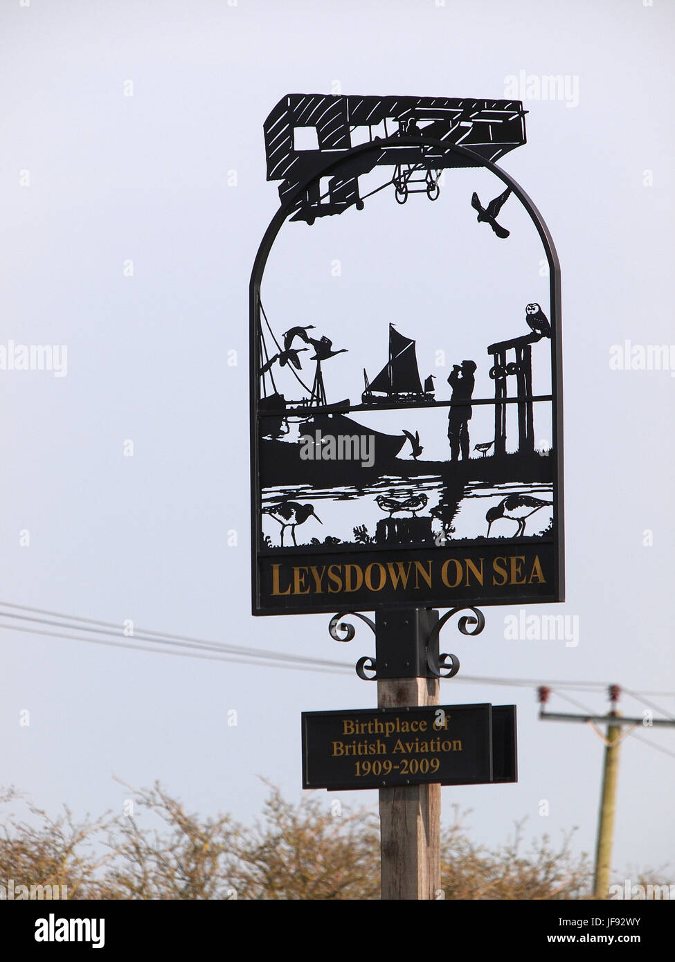Leysdown sign on the Isle of Sheppey Stock Photo - Alamy