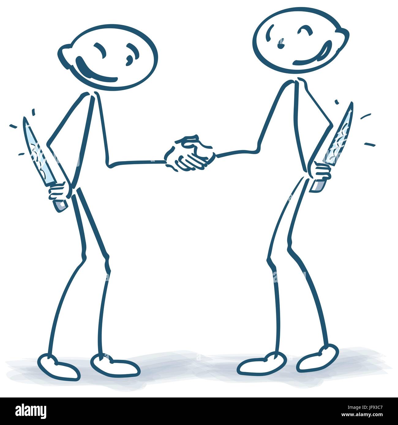 Knife behind back Stock Vector Images - Alamy