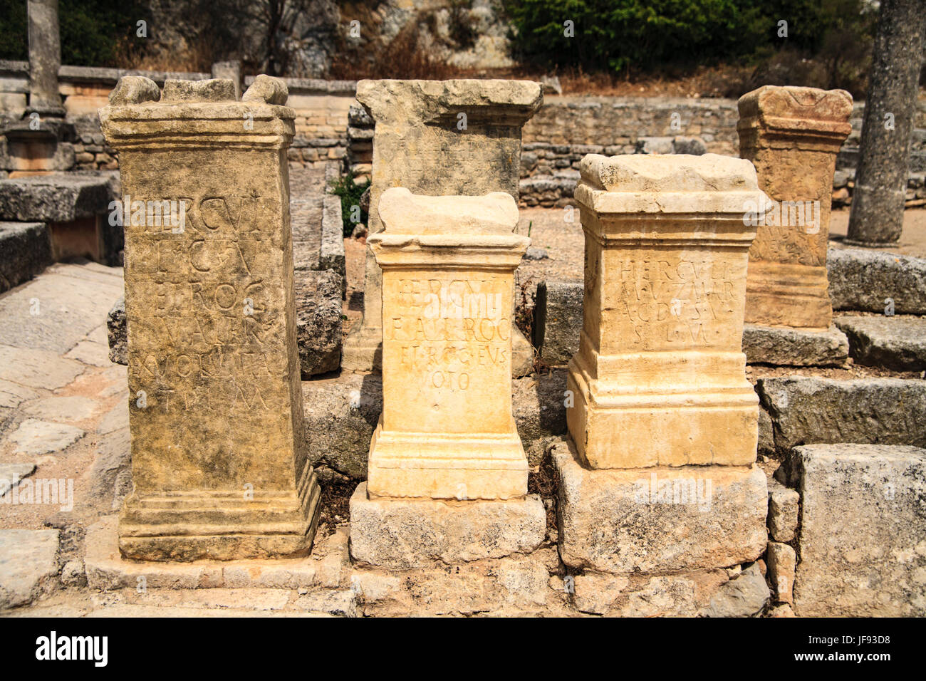 Votive stones devoted to Hercules at Roman Glanum, Provence, France ...