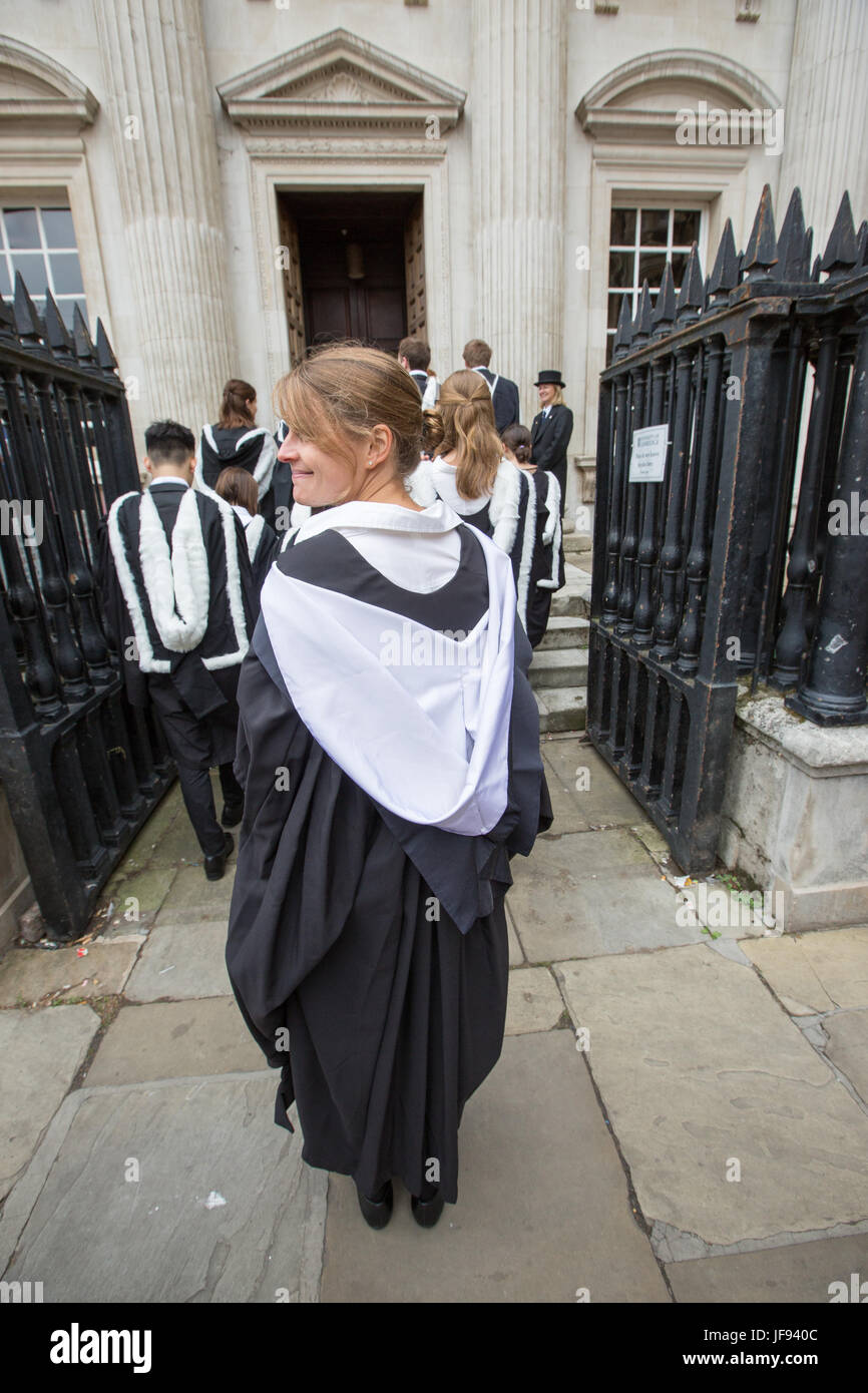 Students from Cambridge University on their way to the Senate House to ...