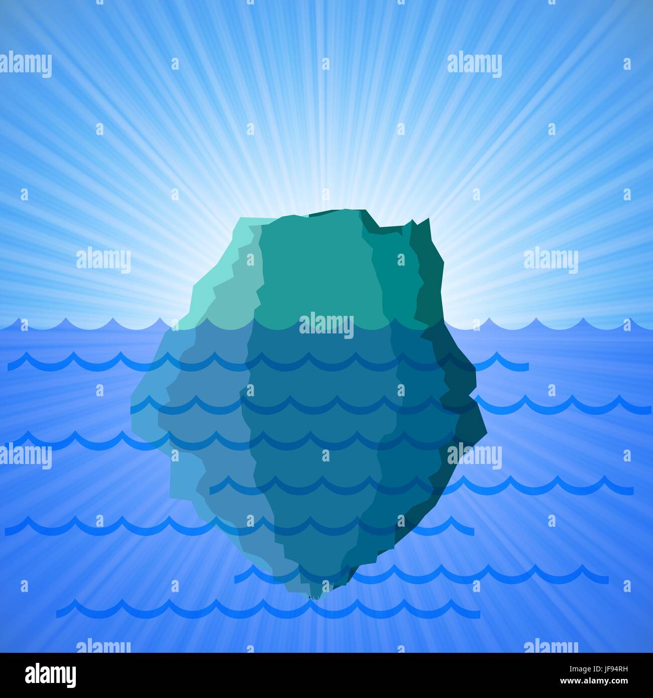 Big Snow Iceberg on Blue Water Background Stock Vector Image & Art - Alamy