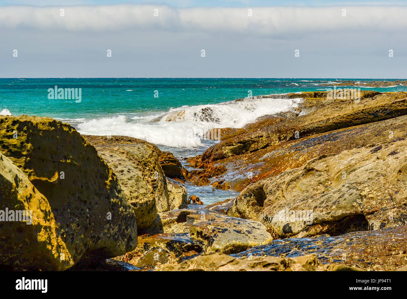All shades of blue of the Pacific ocean. The Australian coast Stock ...
