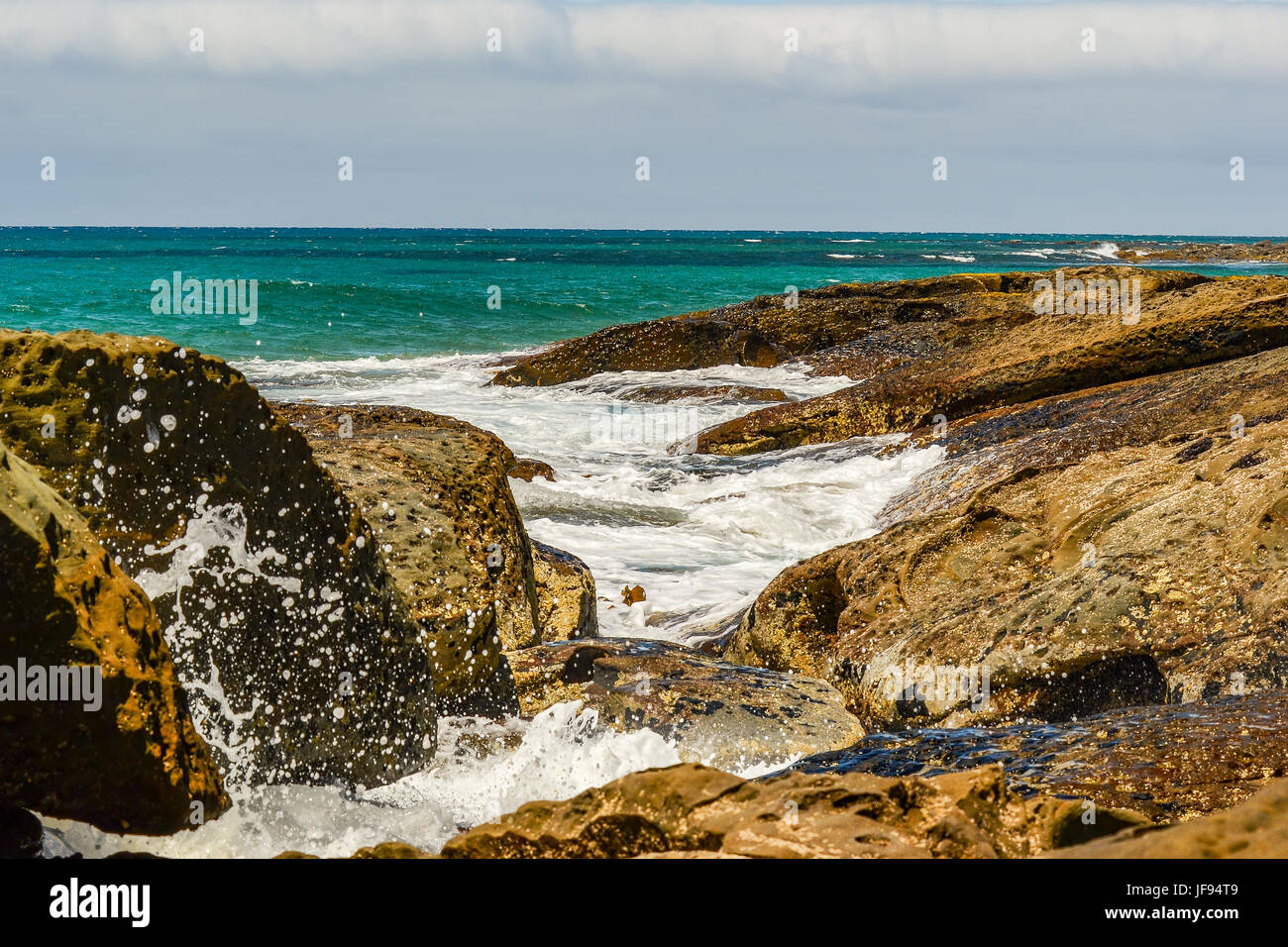 All shades of blue of the Pacific ocean. The Australian coast Stock ...