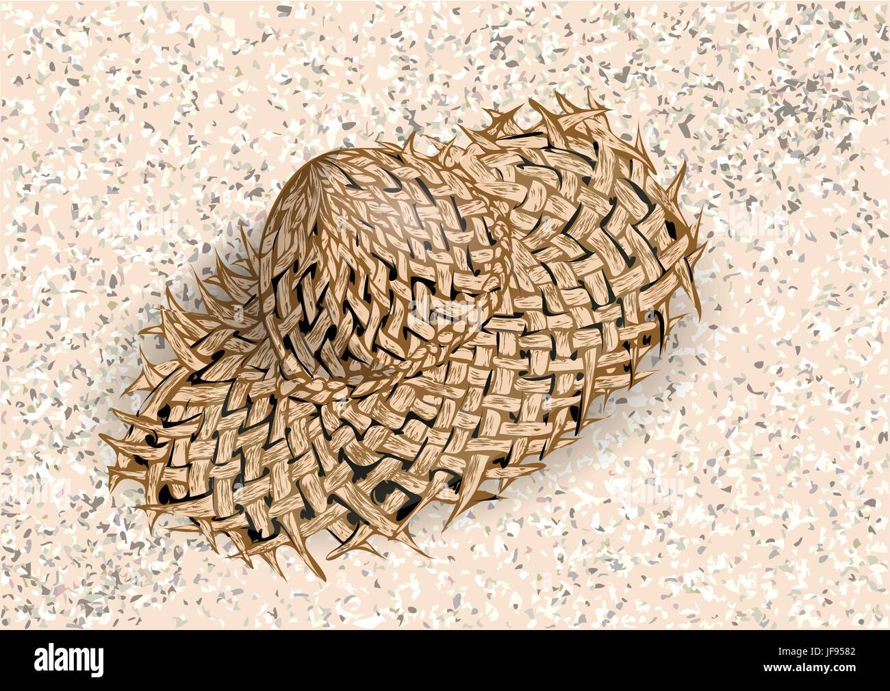 hat on the beach Stock Vector Image & Art - Alamy