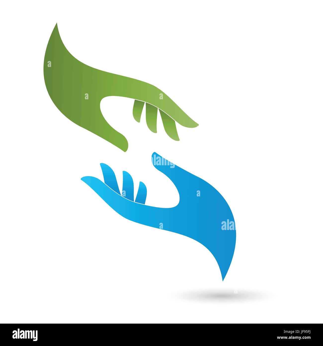 Two hands logo hi-res stock photography and images - Alamy