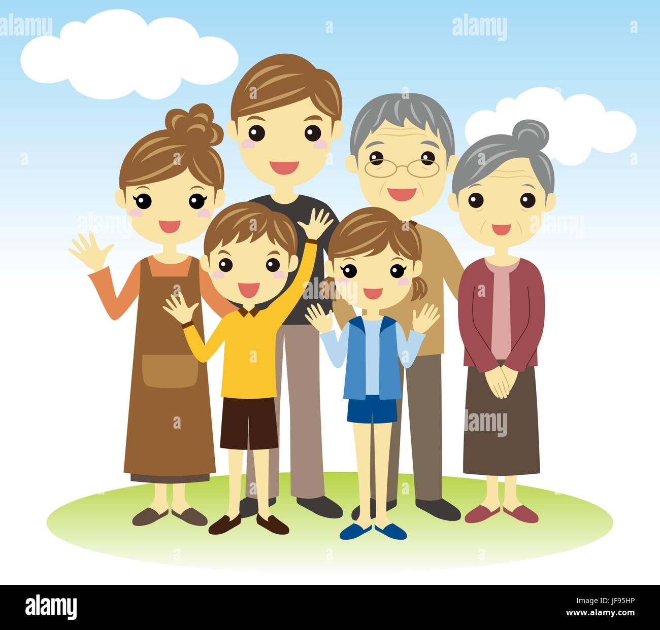 Three generation family Stock Vector Image & Art - Alamy