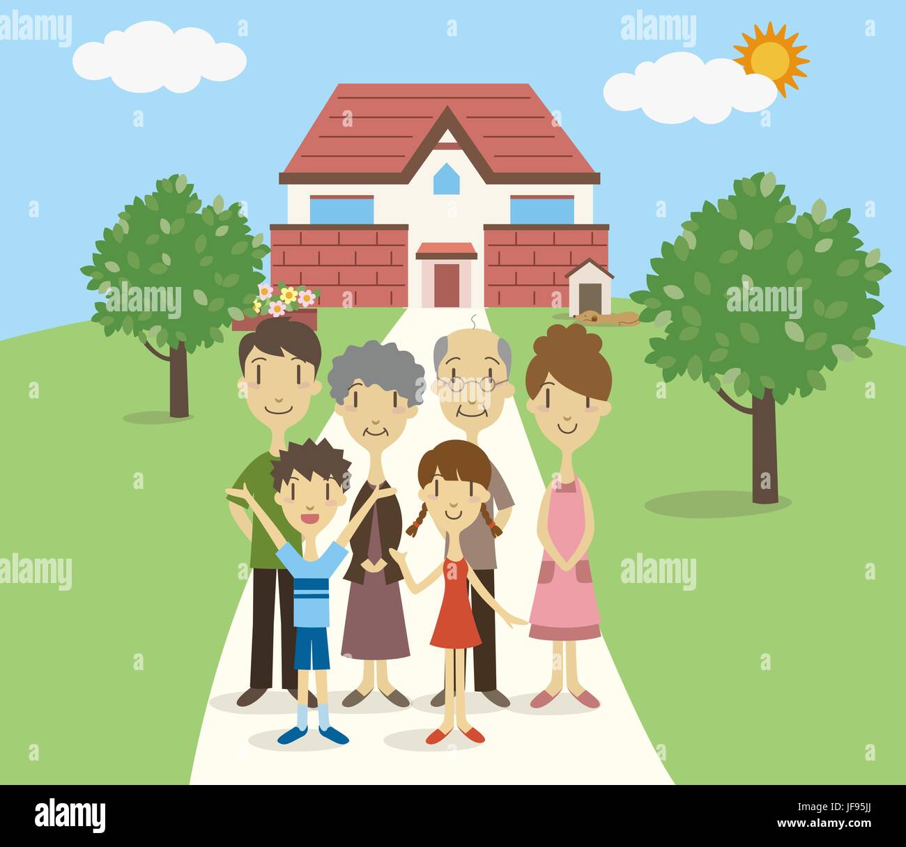 Three generation family Stock Vector Image & Art - Alamy