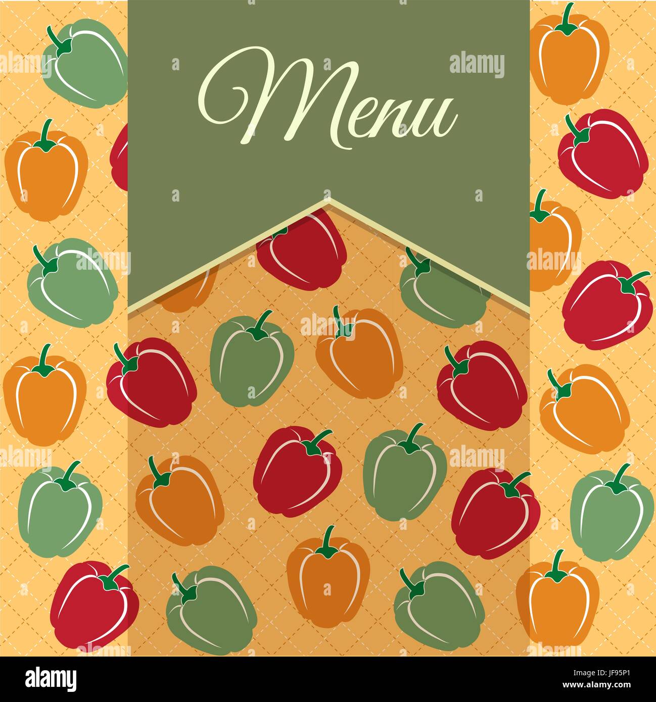 Restaurant menu design with sweet peppers Stock Vector Image & Art - Alamy