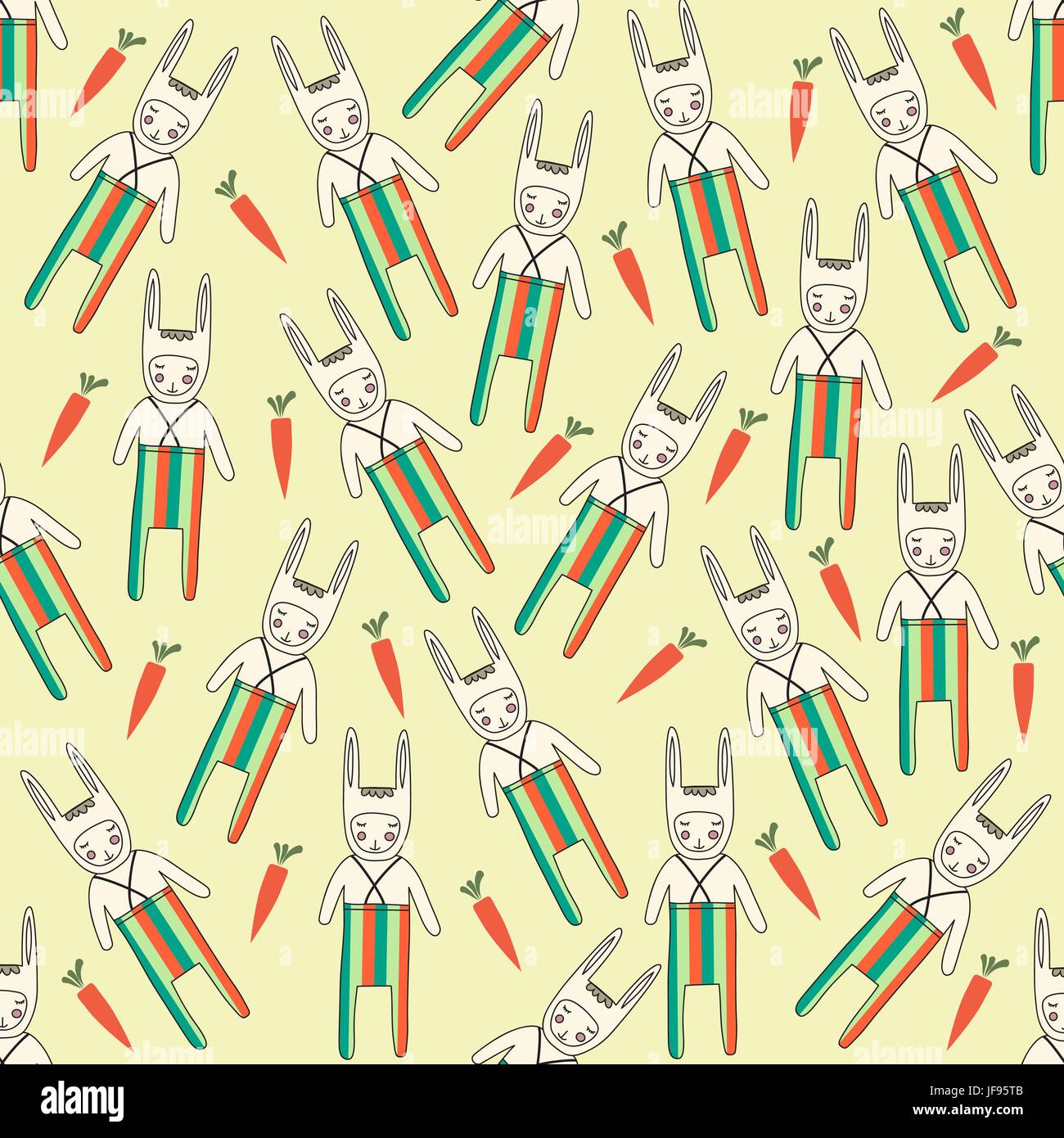 seamless pattern with rabbits Stock Vector Image & Art - Alamy