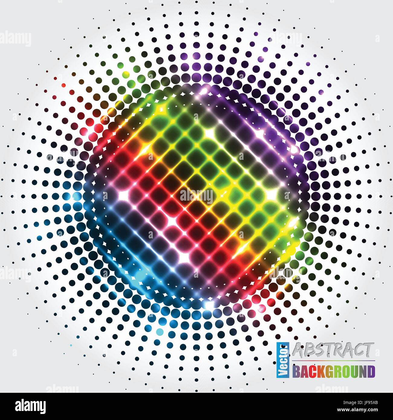 Abstract halftone background with rainbow cross Stock Vector Image ...