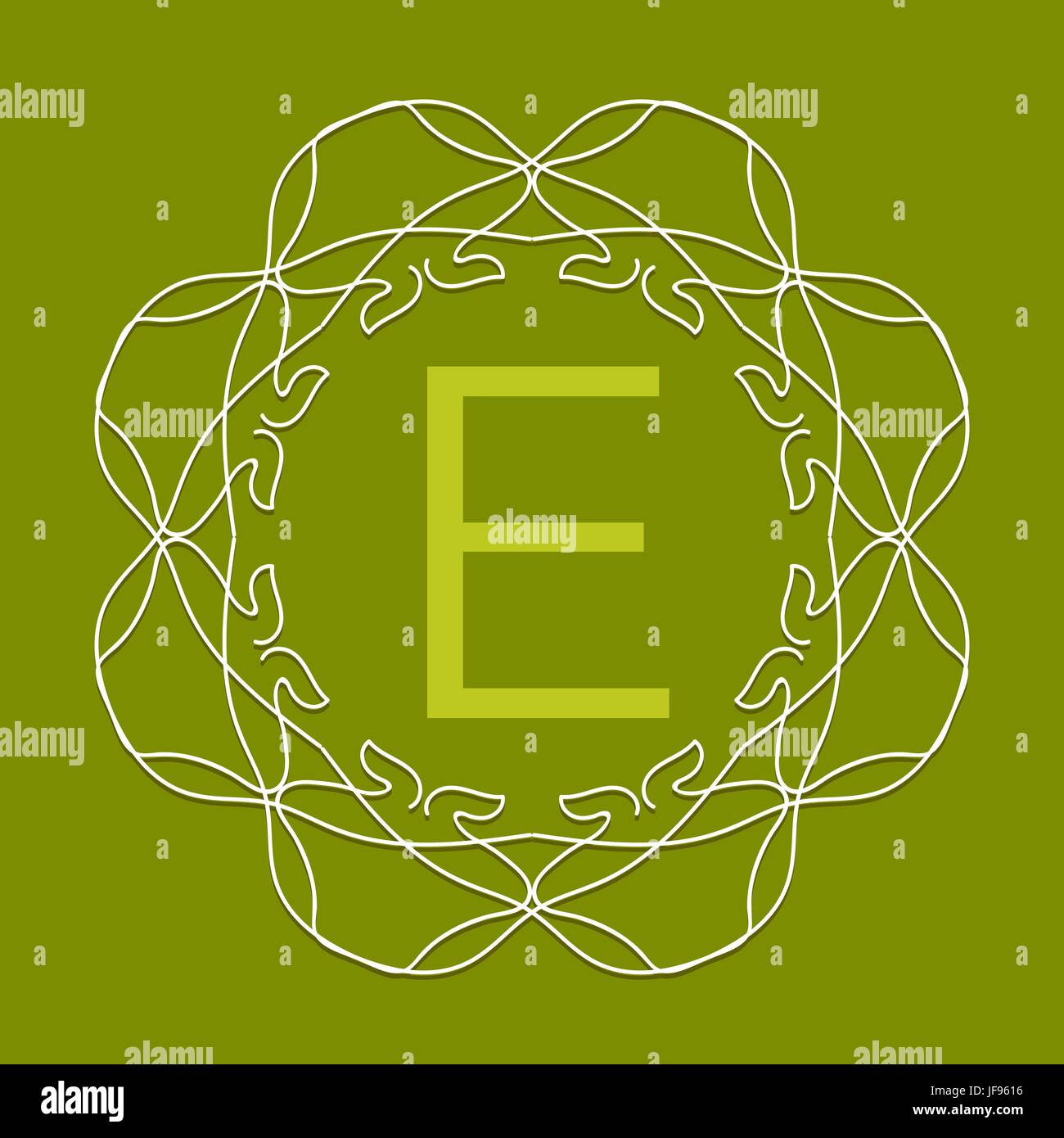 Simple Monogram Stock Vector Image & Art - Alamy