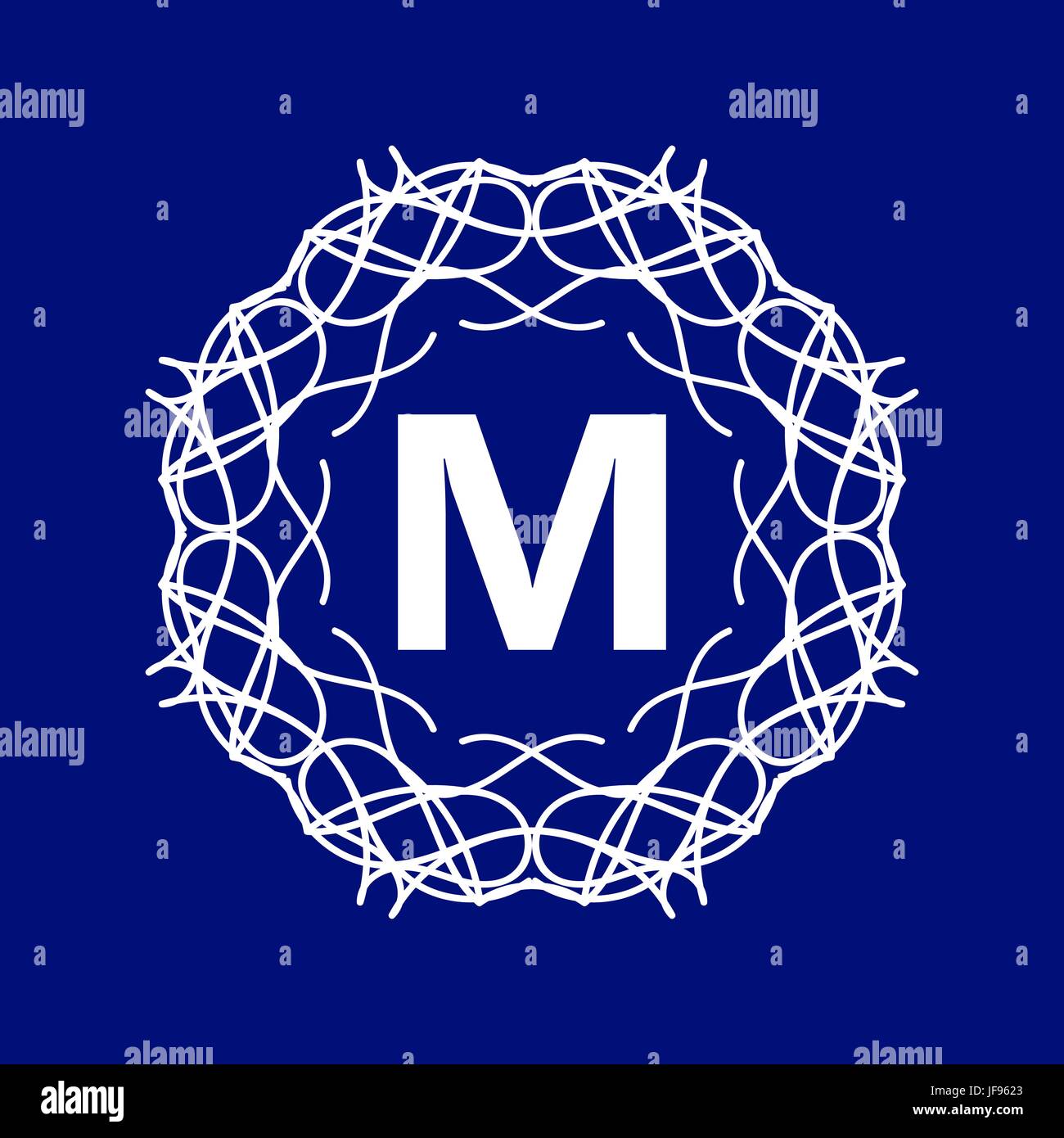 Simple Monogram Stock Vector Image & Art - Alamy