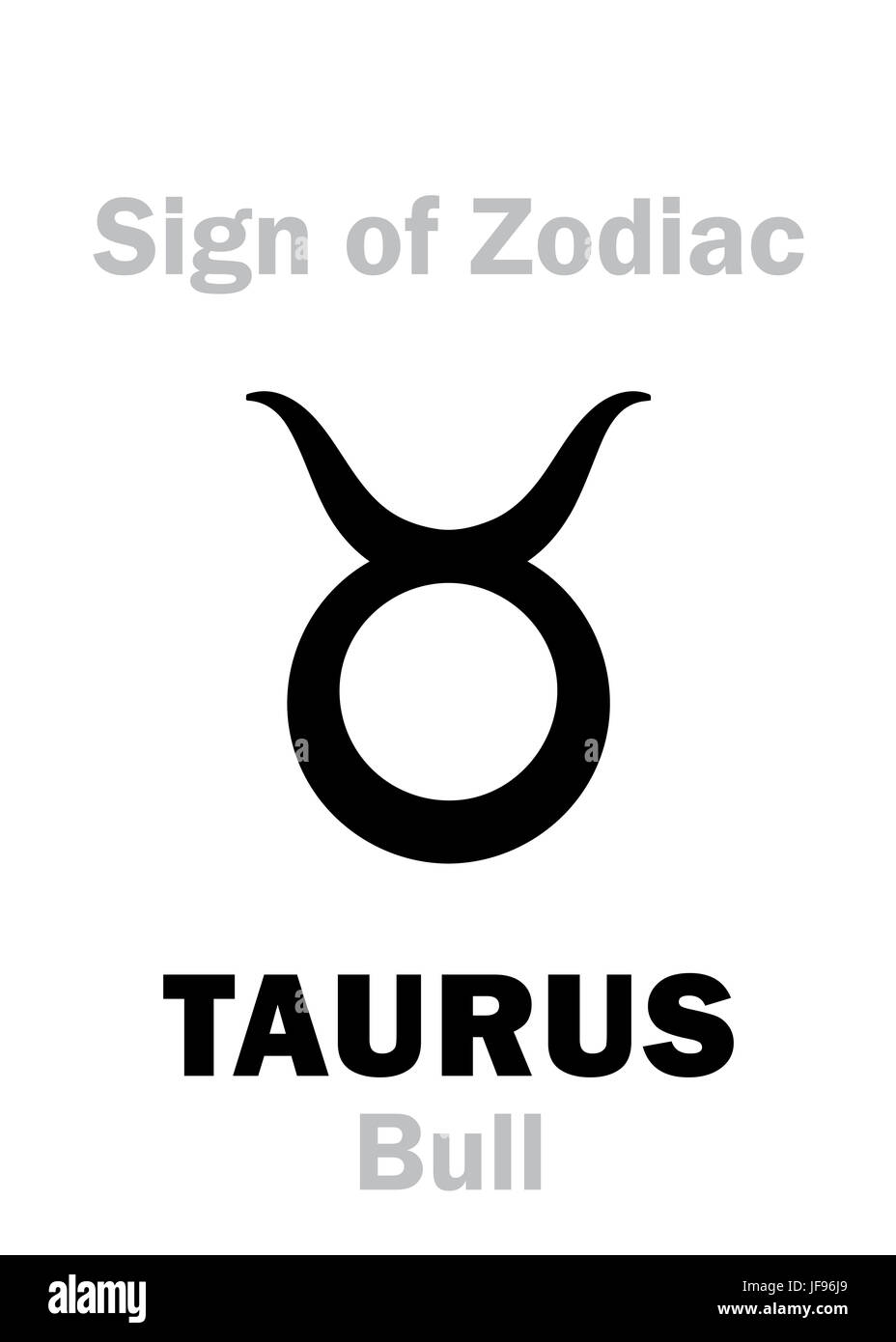 Astrology: Sign of Zodiac TAURUS (The Bull Stock Photo - Alamy