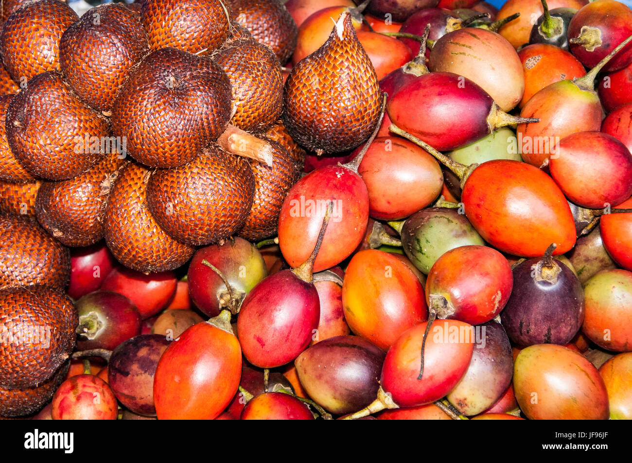 Tropical fruits on the market, at Bali, Ubud Stock Photo - Alamy