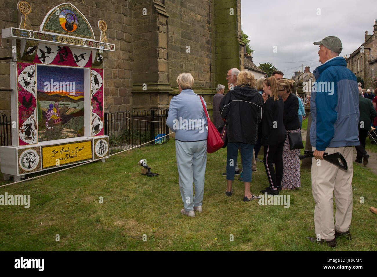 The Reading Room well dressing. All Saints Church, Youlgrave Stock ...
