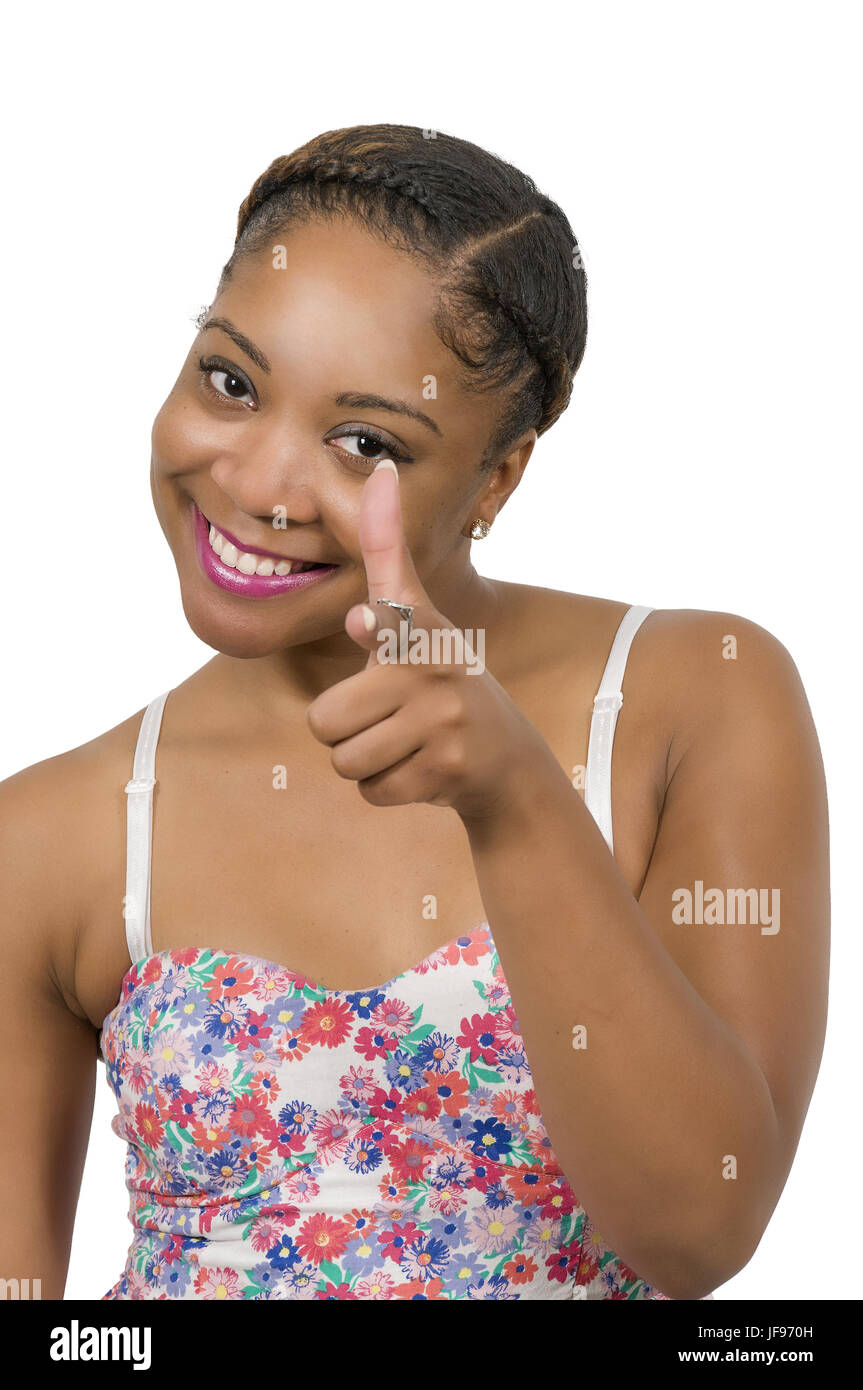 Woman Finger Gun Stock Photo - Alamy