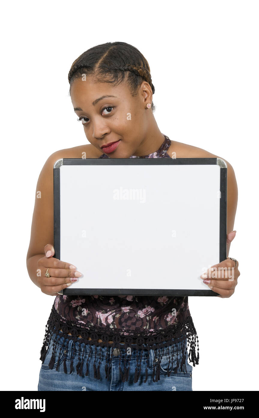 African girl model holding blank hi-res stock photography and images ...