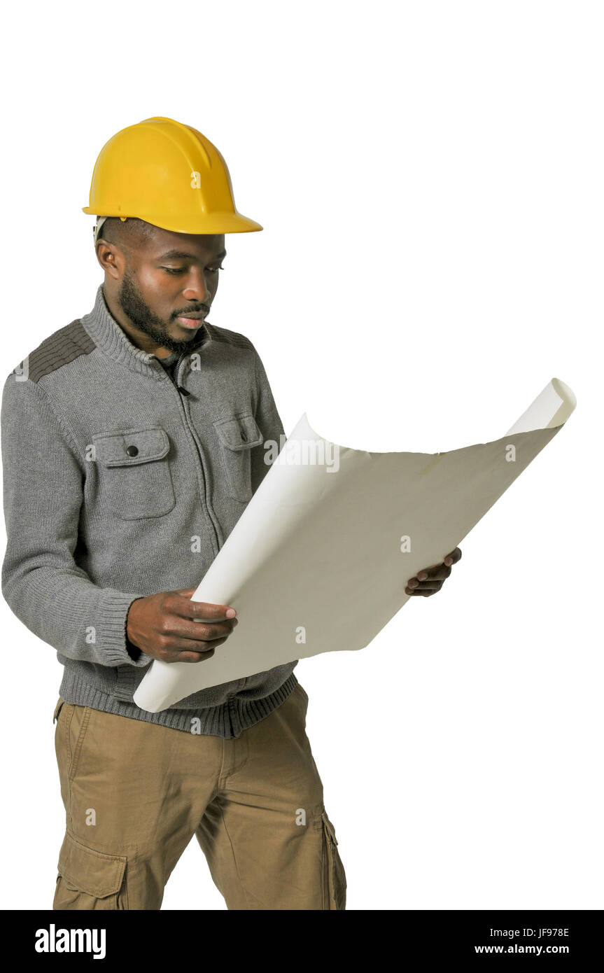 Black Construction Worker Stock Photo - Alamy