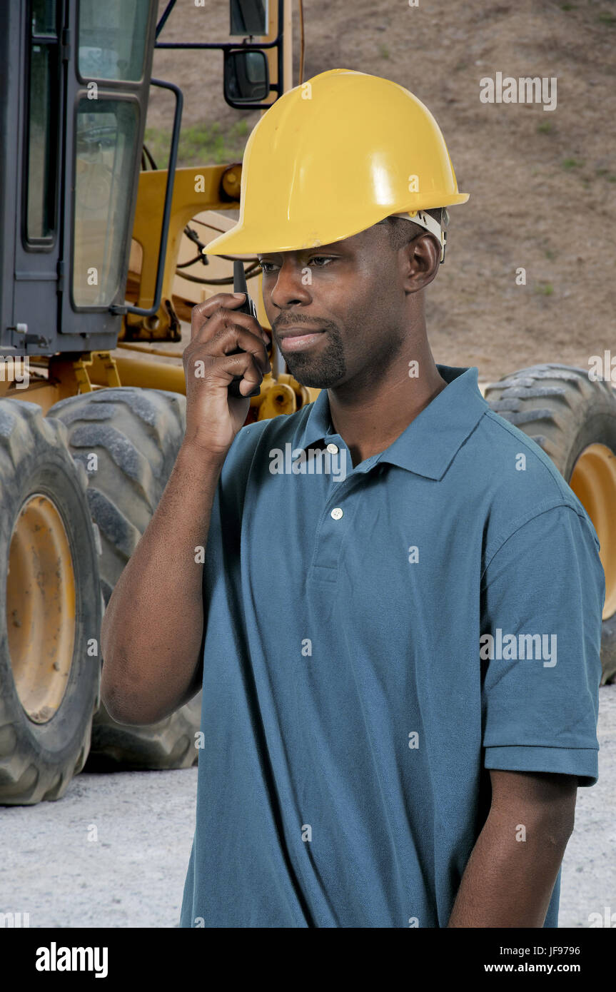 Black construction worker hi-res stock photography and images - Alamy