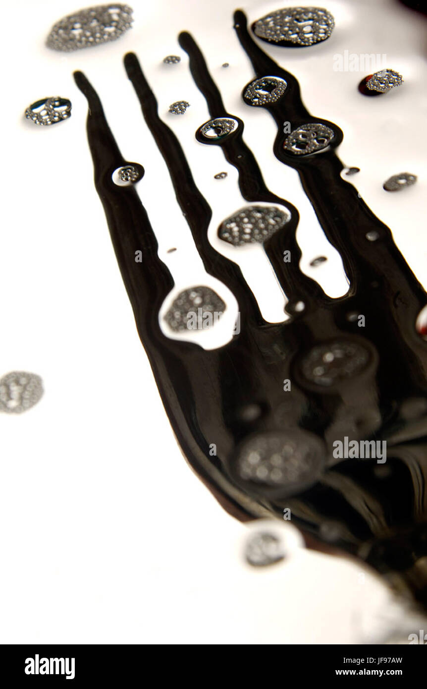 distorted with white background and foam fork, distorted by putting it ...