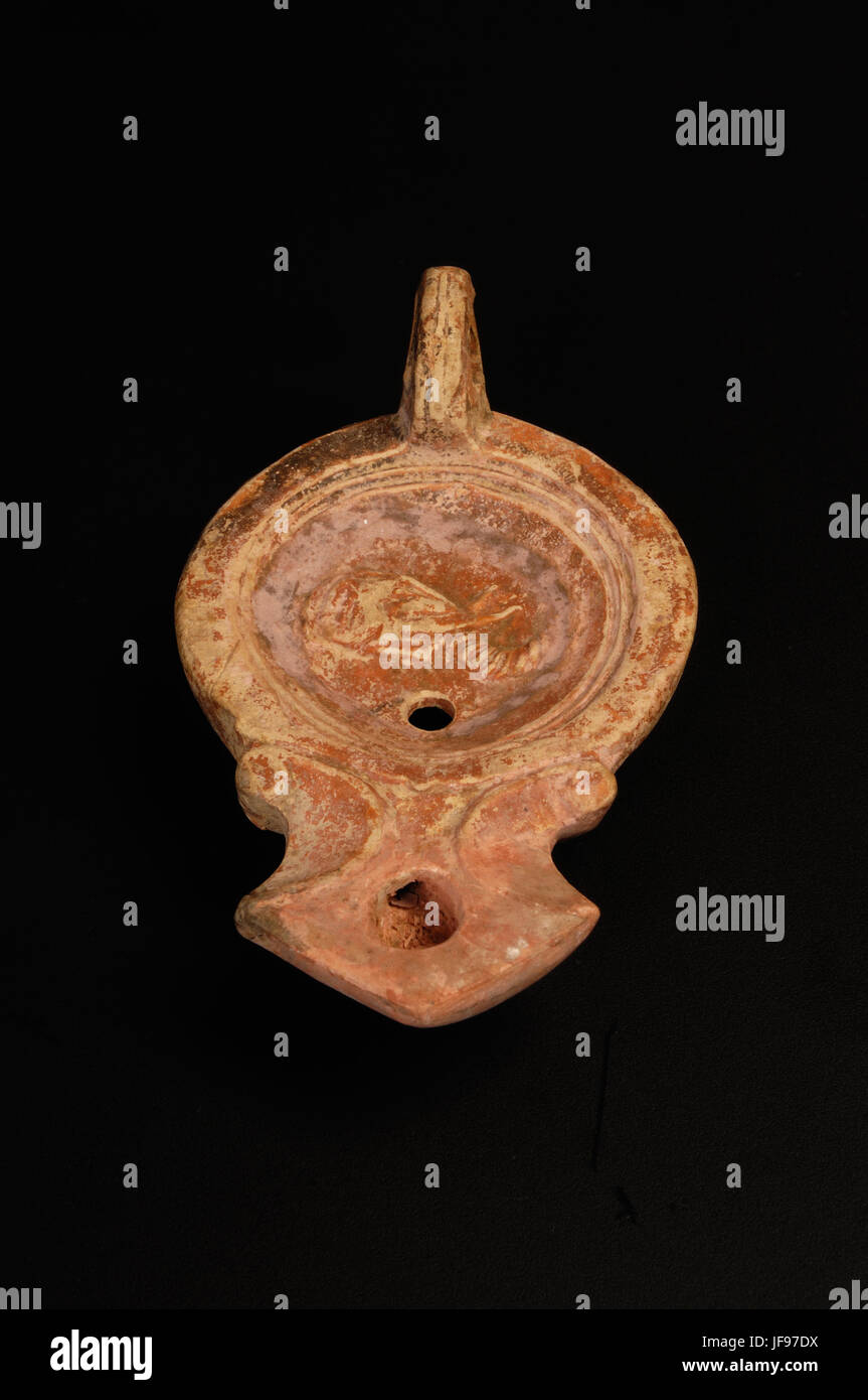 Roman lamp with black background,original Stock Photo - Alamy