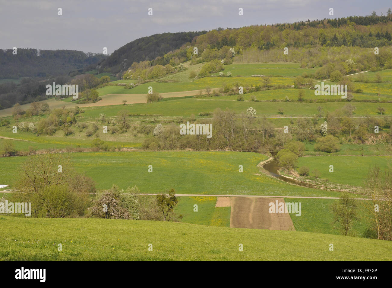 Jagst Valley in Unterregenbach, Germany Stock Photo - Alamy