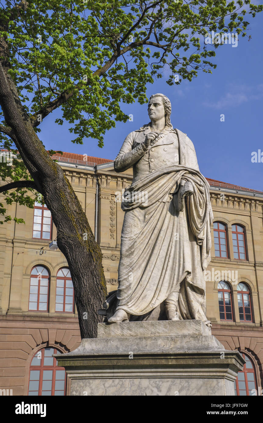 Statue of Friedrich Schiller in Ludwigsburg Stock Photo - Alamy