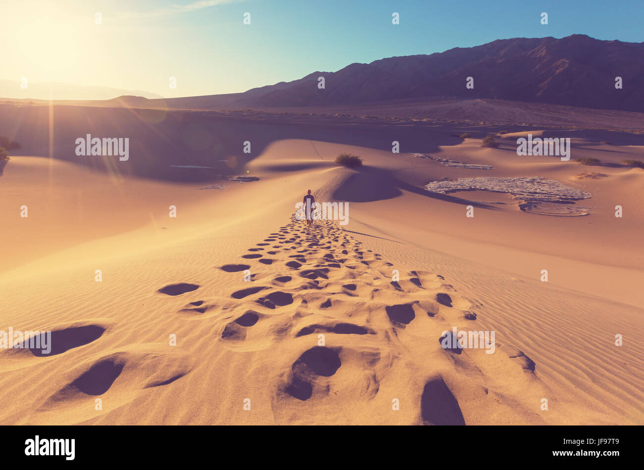 Hike in desert Stock Photo - Alamy