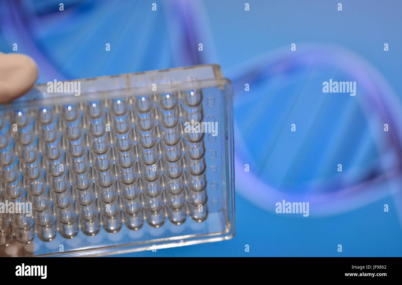 DNA testing in genetic laboratories. Biological scientific equipment ...