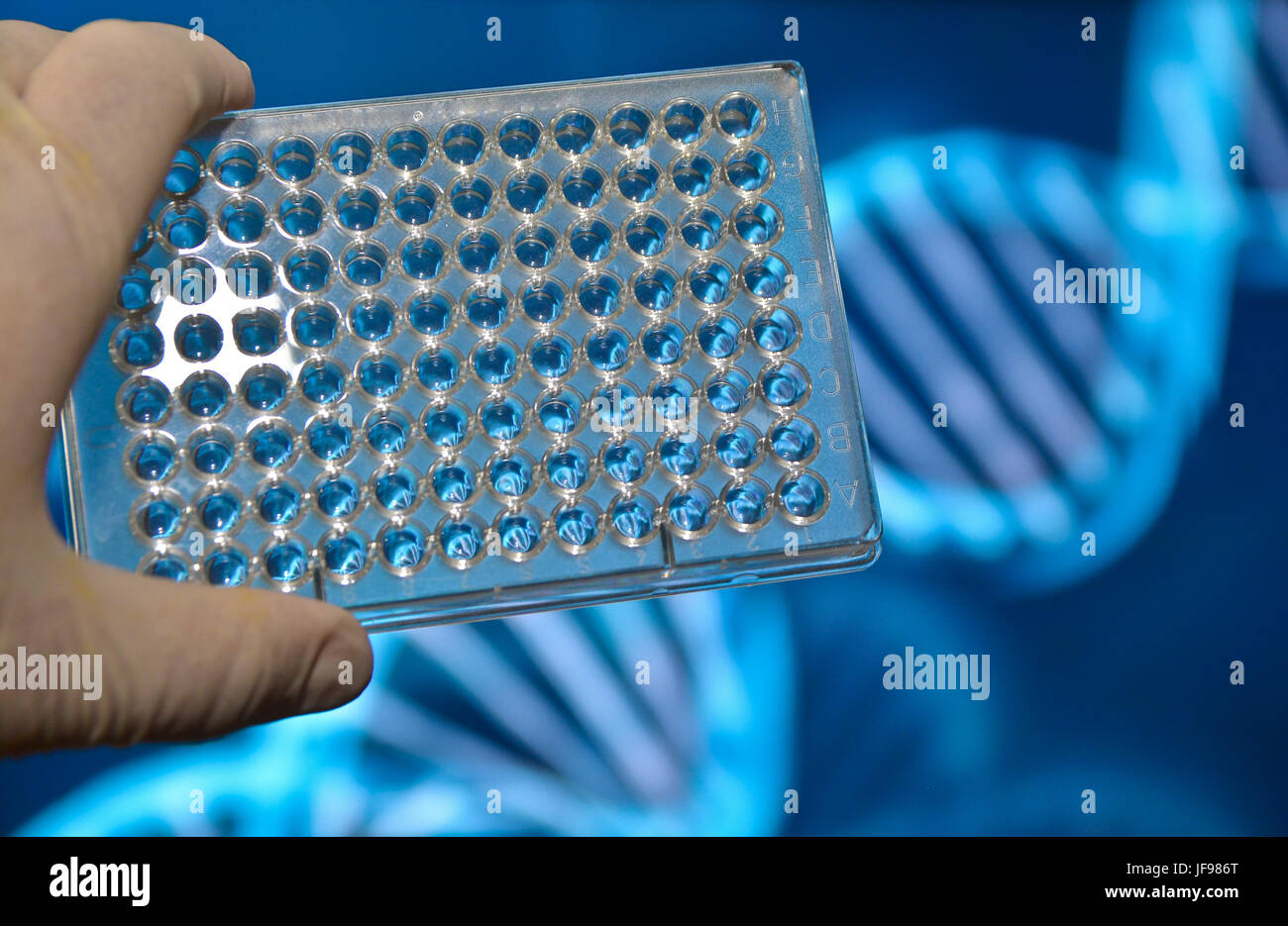 DNA testing in genetic laboratories. Biological scientific equipment ...