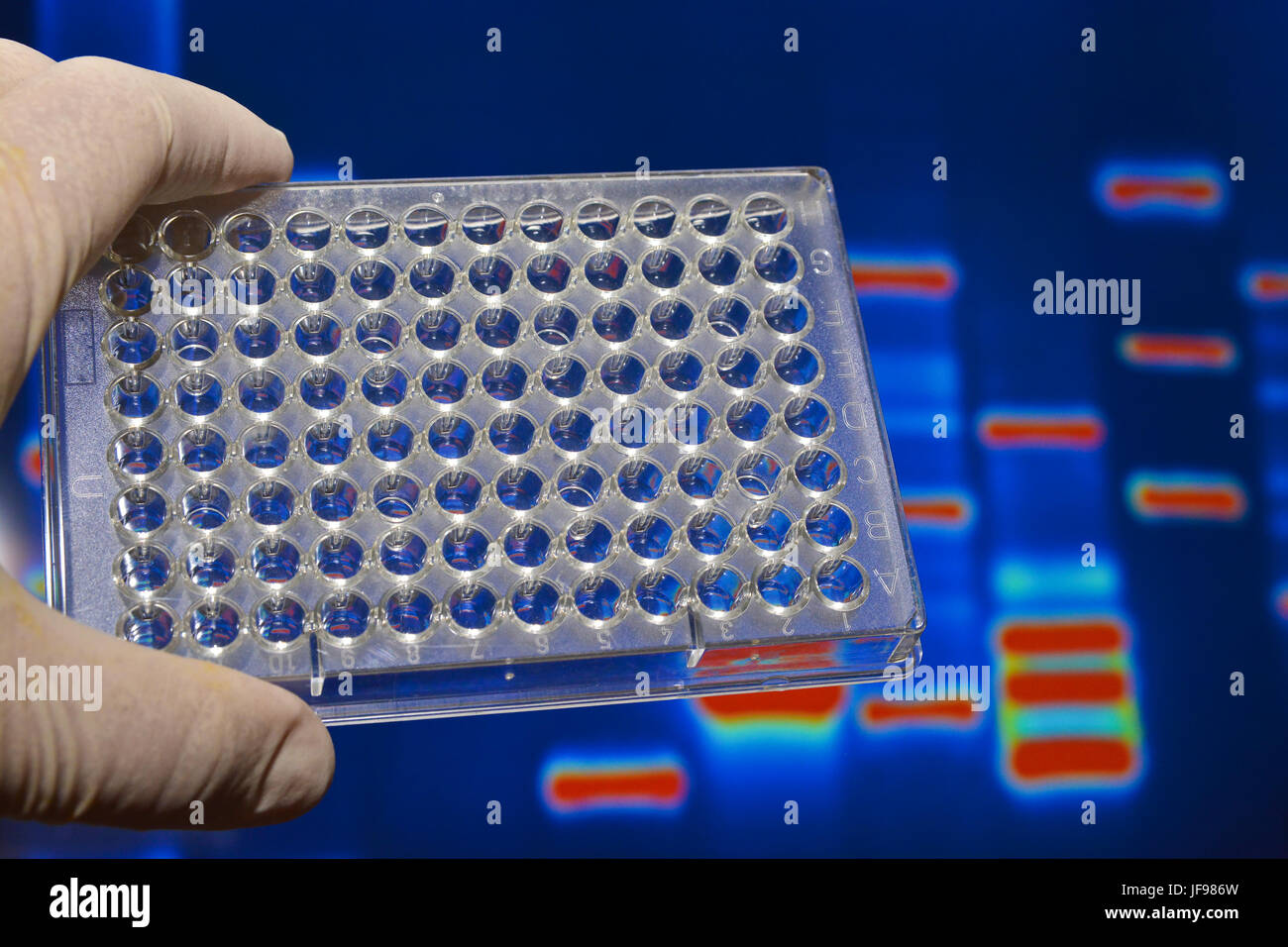 DNA testing in genetic laboratories. Biological scientific equipment ...