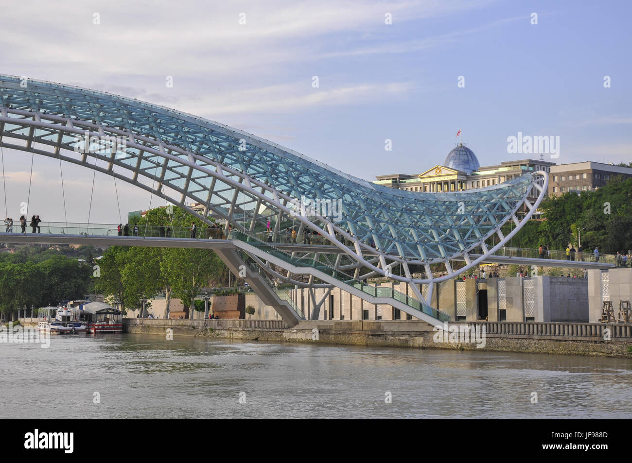 Peace bridge in Tbilisi, Georgia Stock Photo - Alamy